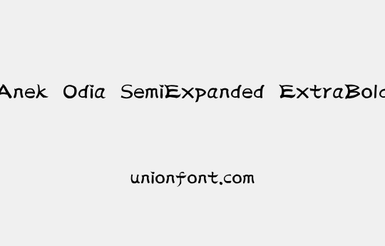Anek Odia SemiExpanded ExtraBold | 优字网